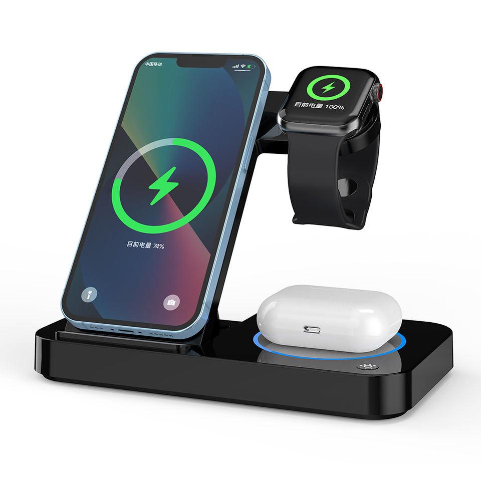 Incarcator Wireless Pliabil 4 in 1 iFan, Putere 15W, Compatibil Apple ...