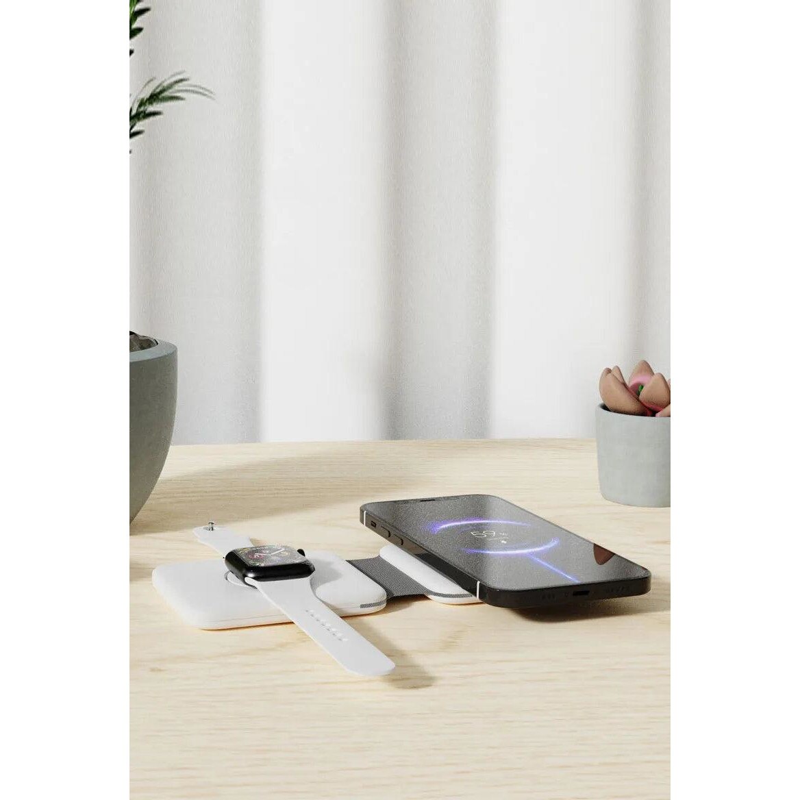 Incarcator Wireless Magnetic 3 in 1 iFan, Fast Charge 15W Portabil si ...