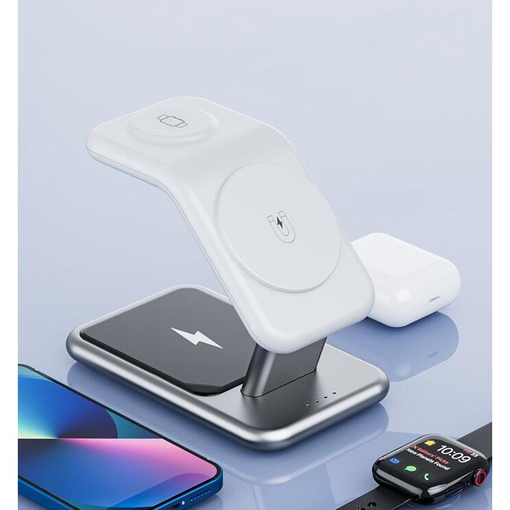 Incarcator Wireless Magnetic 3 in 1 iFan, Compatibil Apple Iphone ...