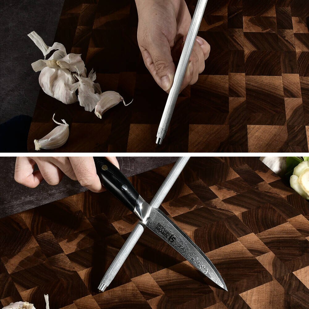 Set Profesional de Cutite de Bucatarie cu Ascutitoare, 11-19-21 cm din ...
