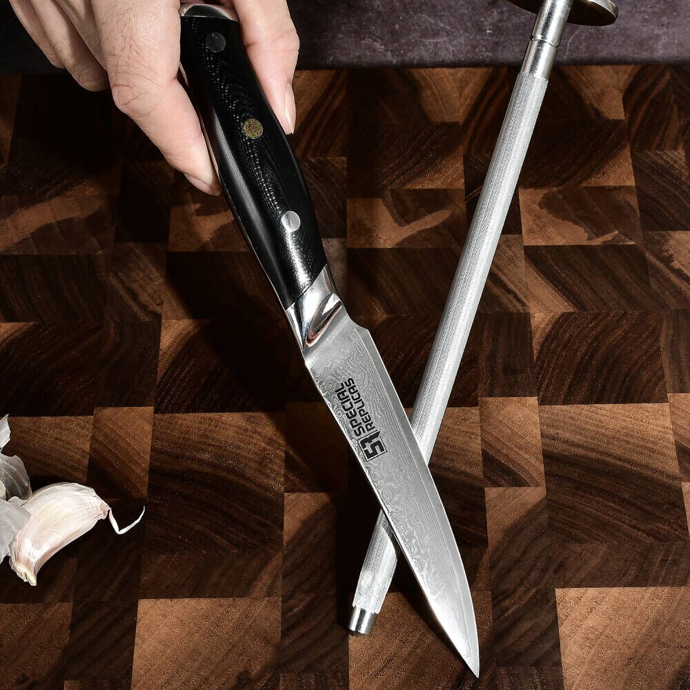 Set Profesional de Cutite de Bucatarie cu Ascutitoare, 11-19-21 cm din ...