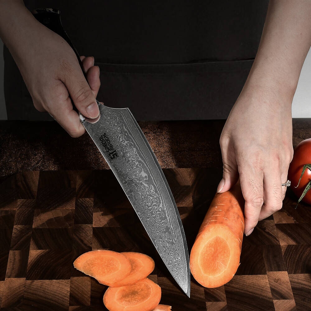 Set Profesional de Cutite de Bucatarie cu Ascutitoare, 11-19-21 cm din ...