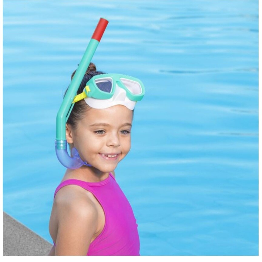 Set masca de inot si tub snorkel, pentru copii, cu varsta 3 ani ...