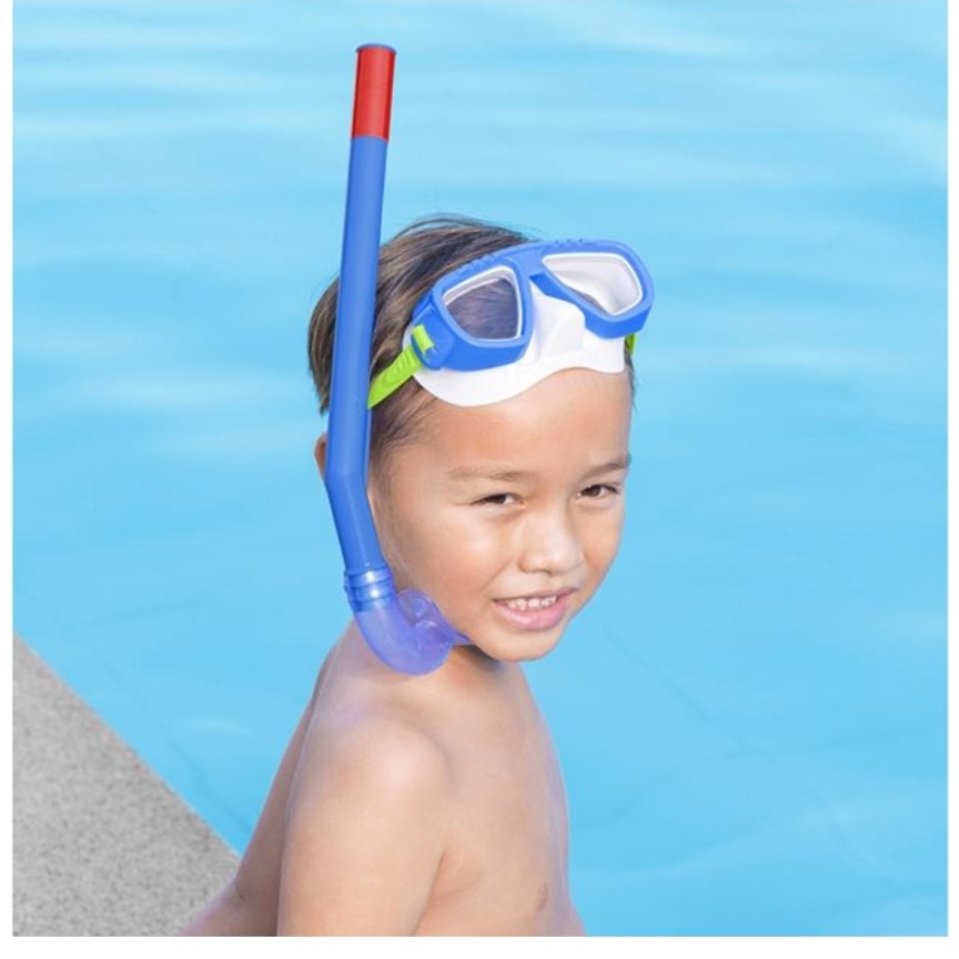 Set masca de inot si tub snorkel, pentru copii, cu varsta 3 ani ...