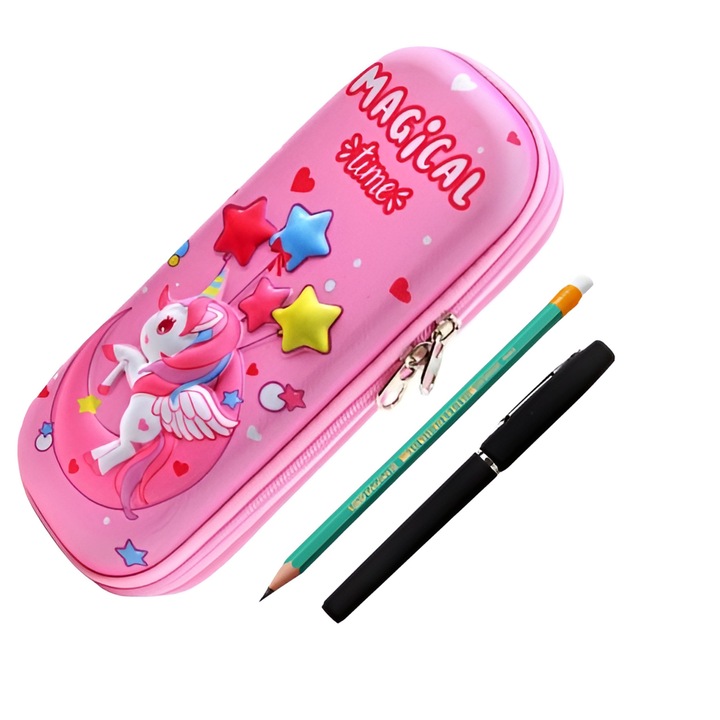 Penar cu imagini 3D, ZEQAS, include un pix si un creion, compus din 2 ...