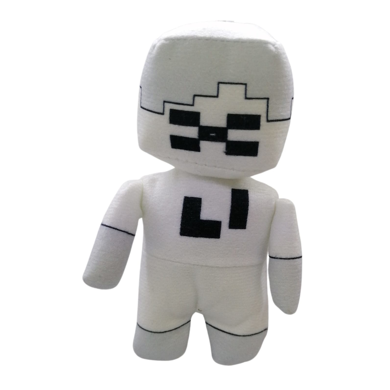 Jucarie de plus, tip breloc Minecraft, alb, 13 cm - eMAG.ro