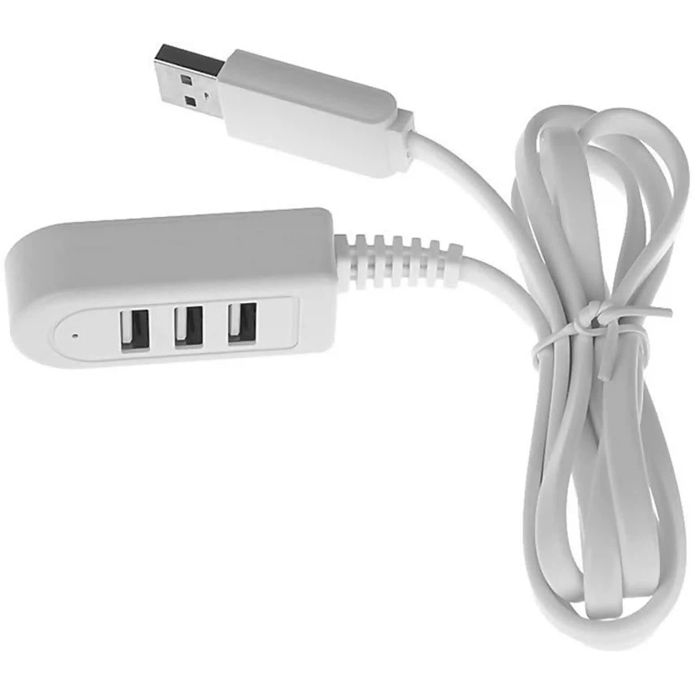 Hub 3 porturi USB 2.0, cablu 1,2 metri, alb - eMAG.ro