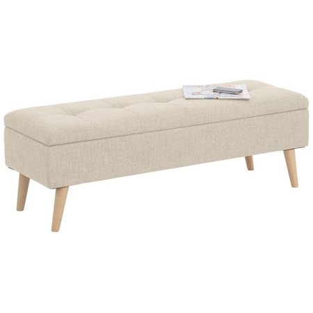 Bancuta Zena cu spatiu de depozitare, crem, 100/40/41 cm - eMAG.ro