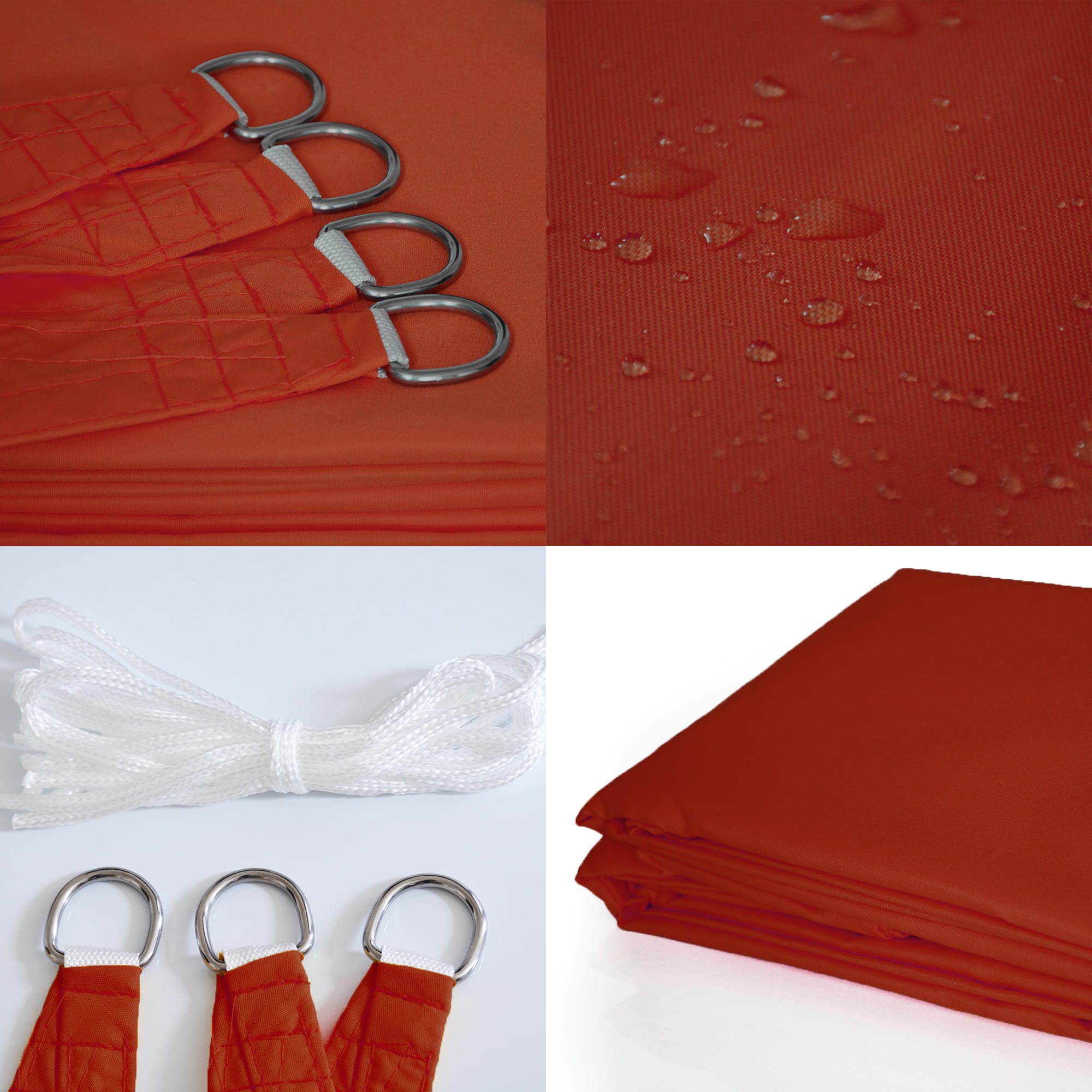 Panza parasolar pentru balcon/gradina/terasa, Zolta, Tesatura, 3.6x3.6m ...