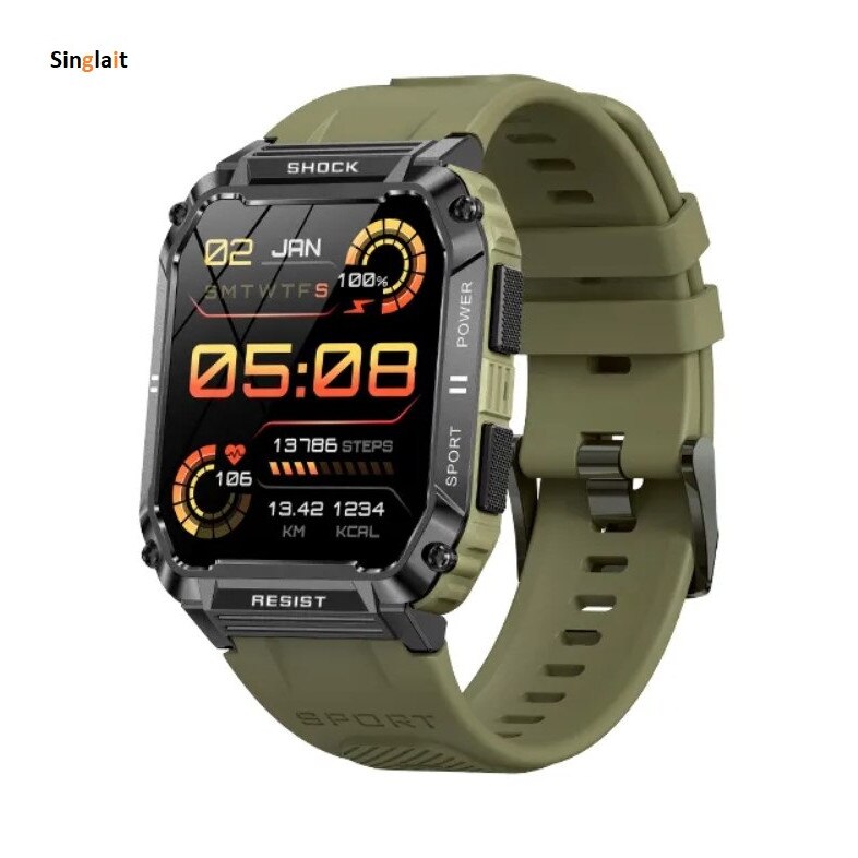 Ceas smartwatch, S3 Jungle Singlait, Verde, notificare apel ...