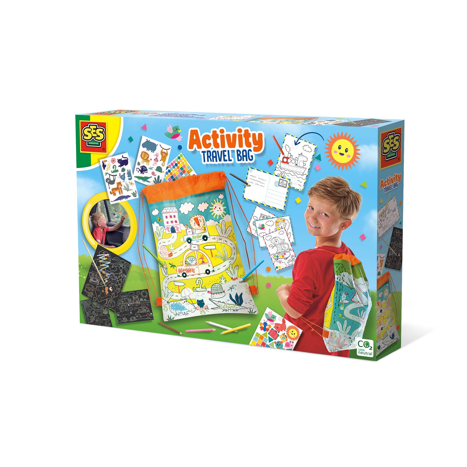 Joc de calatorie – Rucsac cu activitati, Autocolante, Planse de colorat ...