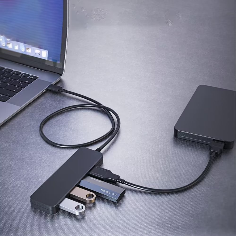 Hub USB, 4in1, ABS, Negru - eMAG.ro