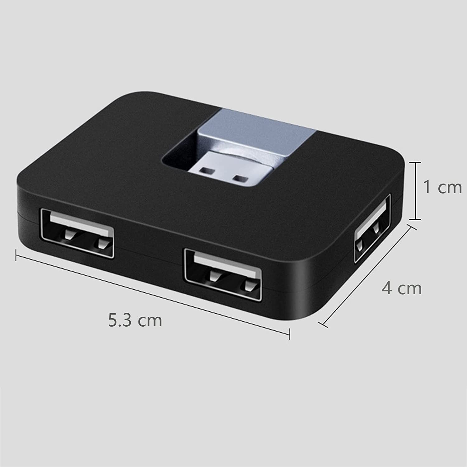 Hub USB, 4in1, ABS, Pliabil, Negru - eMAG.ro
