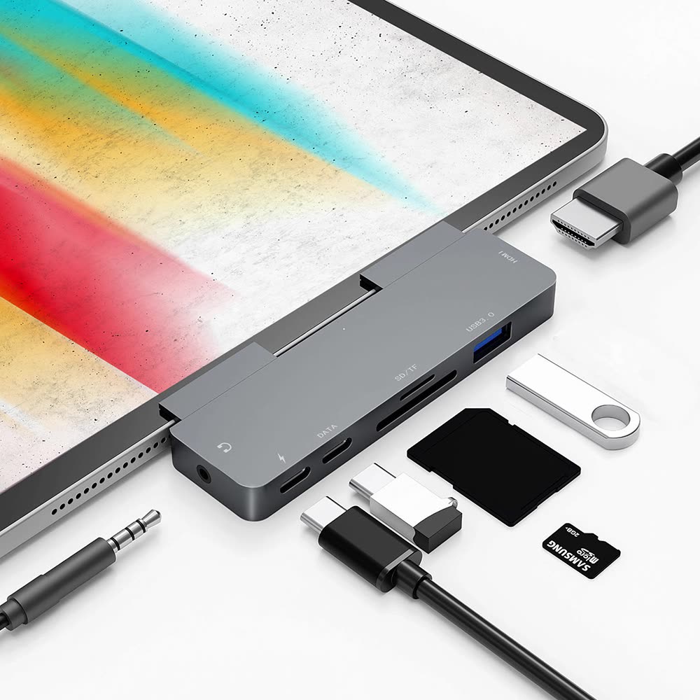 Hub USB-C, 7in1, Argintiu - eMAG.ro