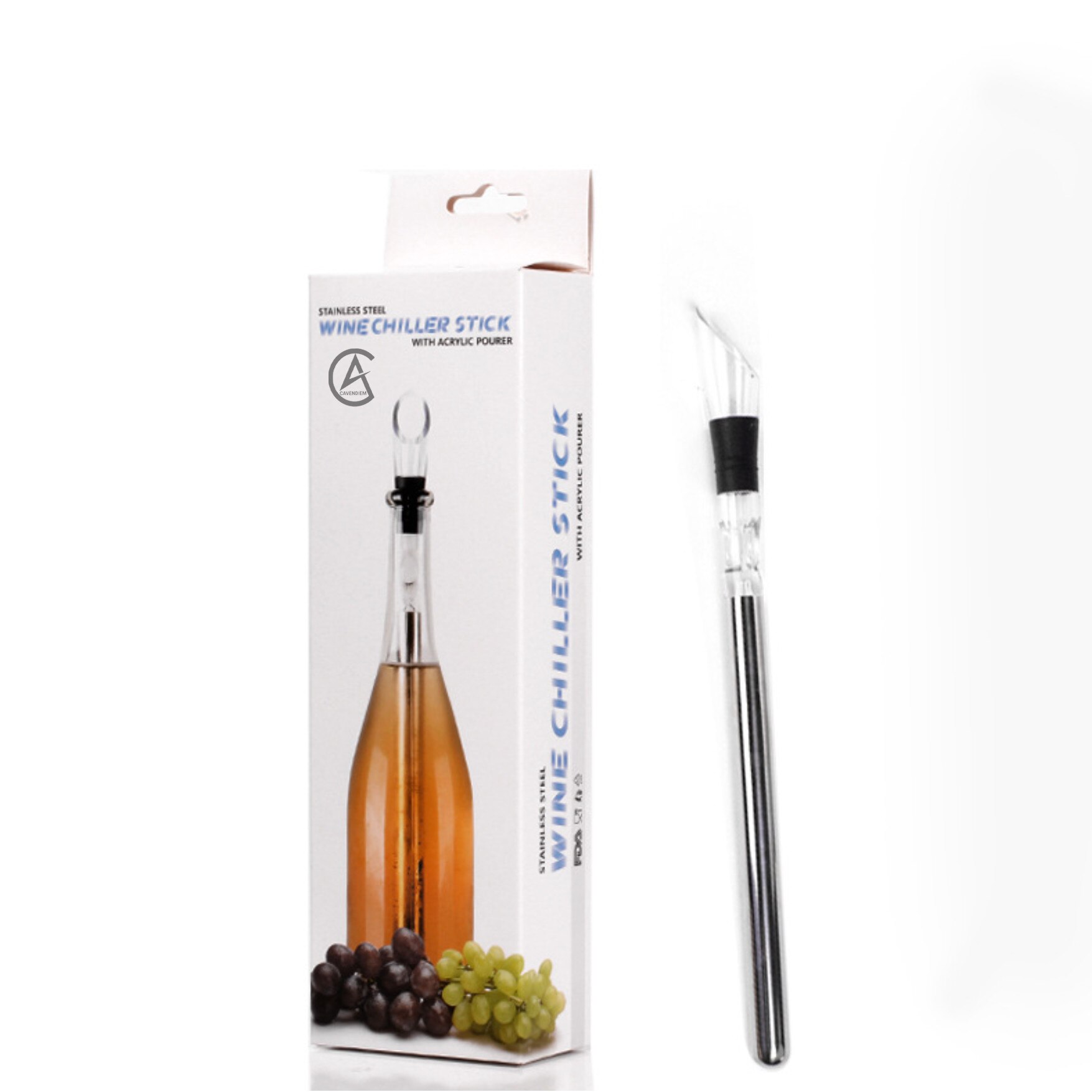 Racitor vinuri CAVENDIEM, cu decantor si aerator, picurator, din inox ...