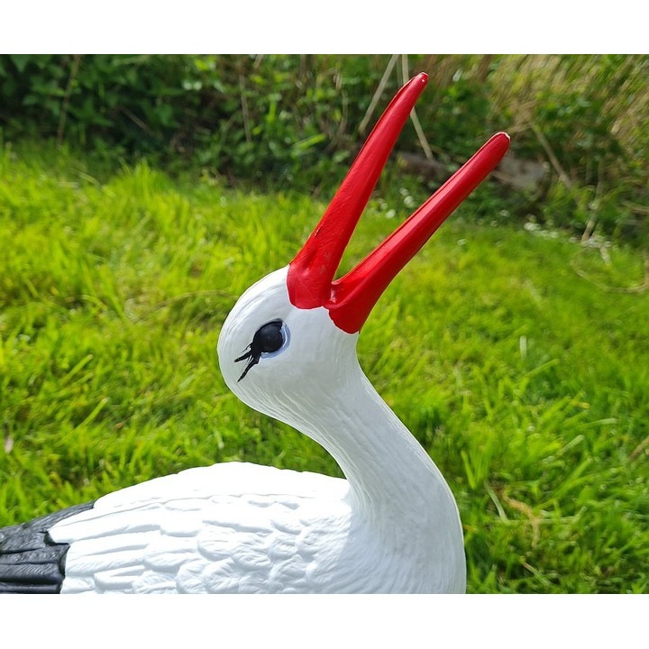 Decoratiune pentru gradina, in forma de barza, din plastic, 57 cm x 30 cm - eMAG.ro