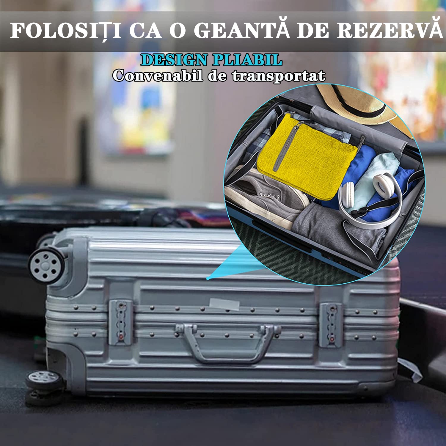 Geanta de voiaj, BYONDSELF®, 65 L, pliabila, cu compartiment pentru ...