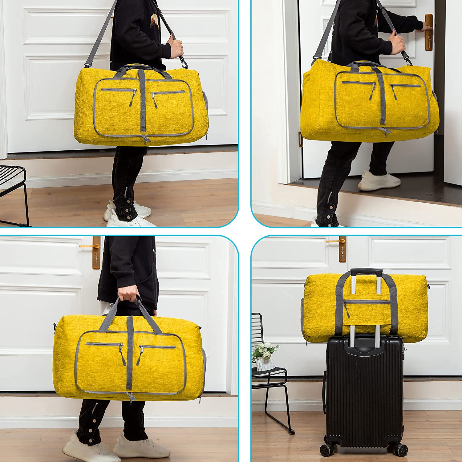 Geanta de voiaj, BYONDSELF®, 65 L, pliabila, cu compartiment pentru ...