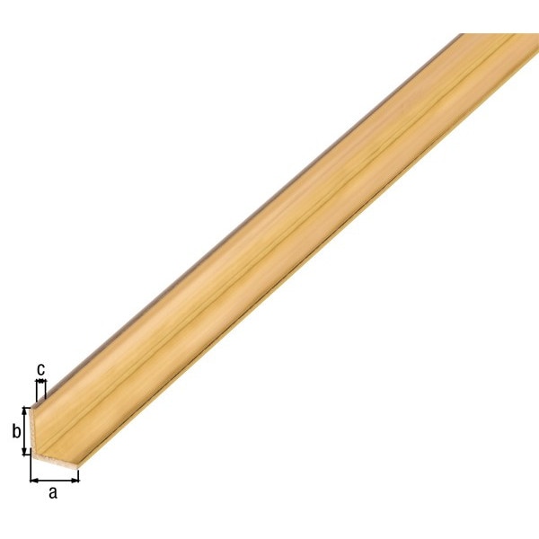 Profil L (cornier) din alama solida dimensiune - 20 x 20 x 1.5 mm - eMAG.ro