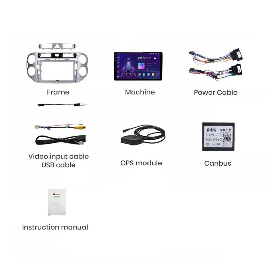 Navigatie Volkswagen Tiguan 2006-2016, Android 12, 1GB RAM 32GB, google ...