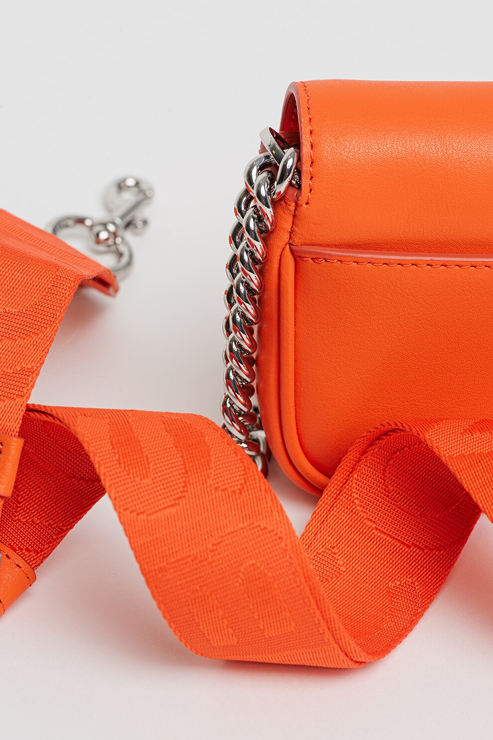 Marc Jacobs, Geanta 3 in 1 convertibila din piele, Portocaliu neon ...