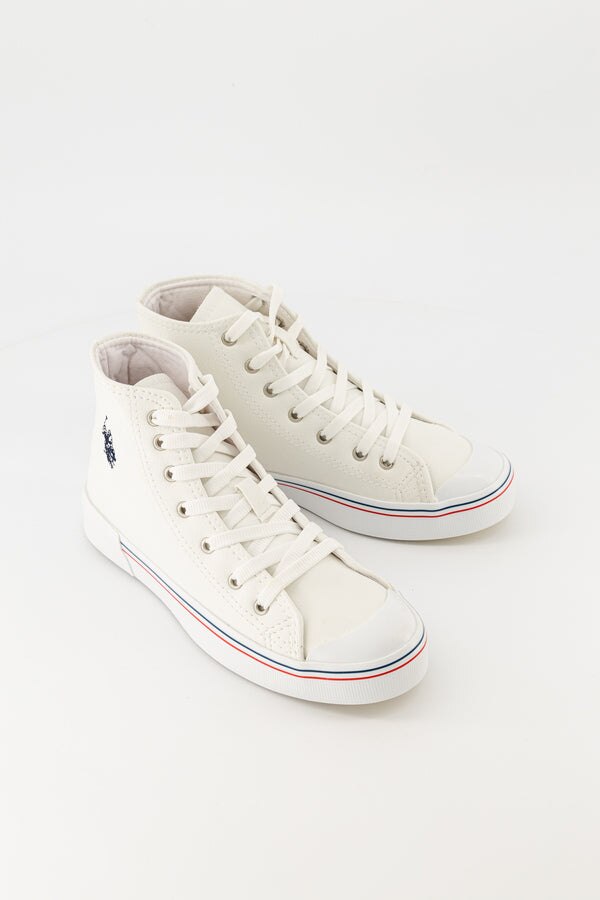 Tenisi U.S. POLO ASSN®, inalti, albi, piele ecologica, 38 - eMAG.ro