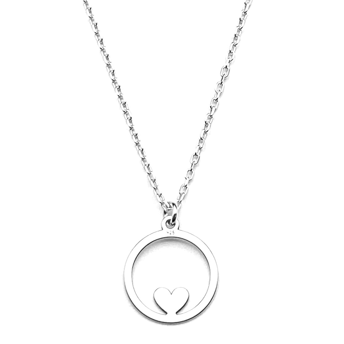 Lant cu pandantiv INIMA din Argint 925, reglabil 40-43 cm - eMAG.ro