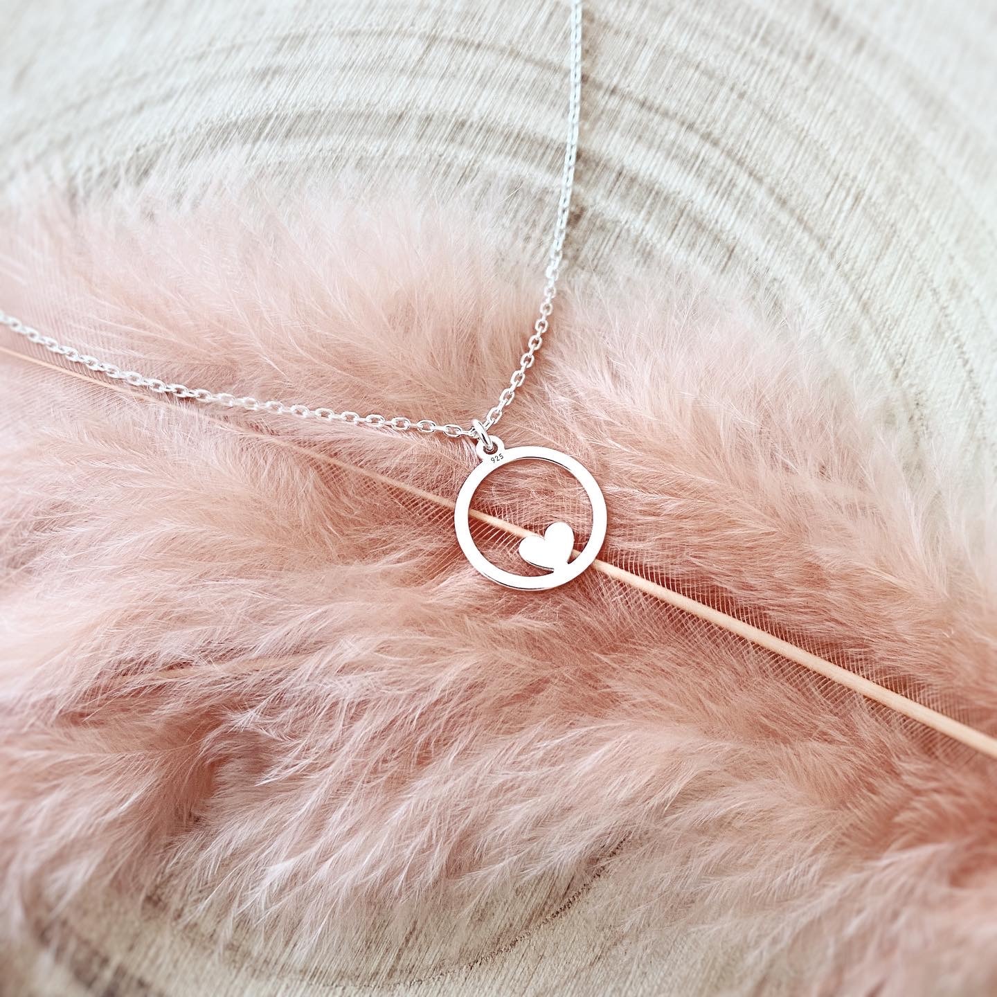 Lant cu pandantiv INIMA din Argint 925, reglabil 40-43 cm - eMAG.ro