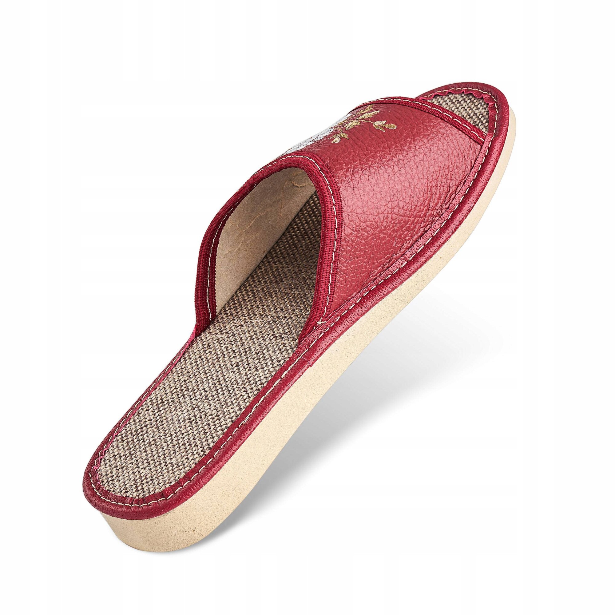 Papuci Slippers, Piele Rosu - eMAG.ro