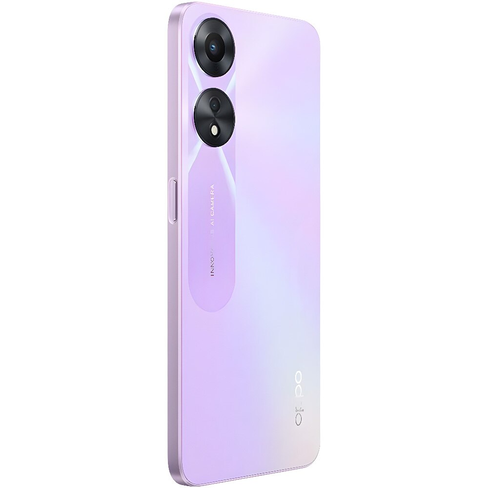 Telefon mobil OPPO A78, Dual SIM, 128GB, 8GB RAM, 5G, Glowing Purple ...