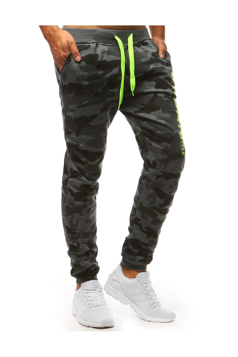 Pantaloni de trening barbati Dstreet, Erono, Gri/Verde, L - eMAG.ro