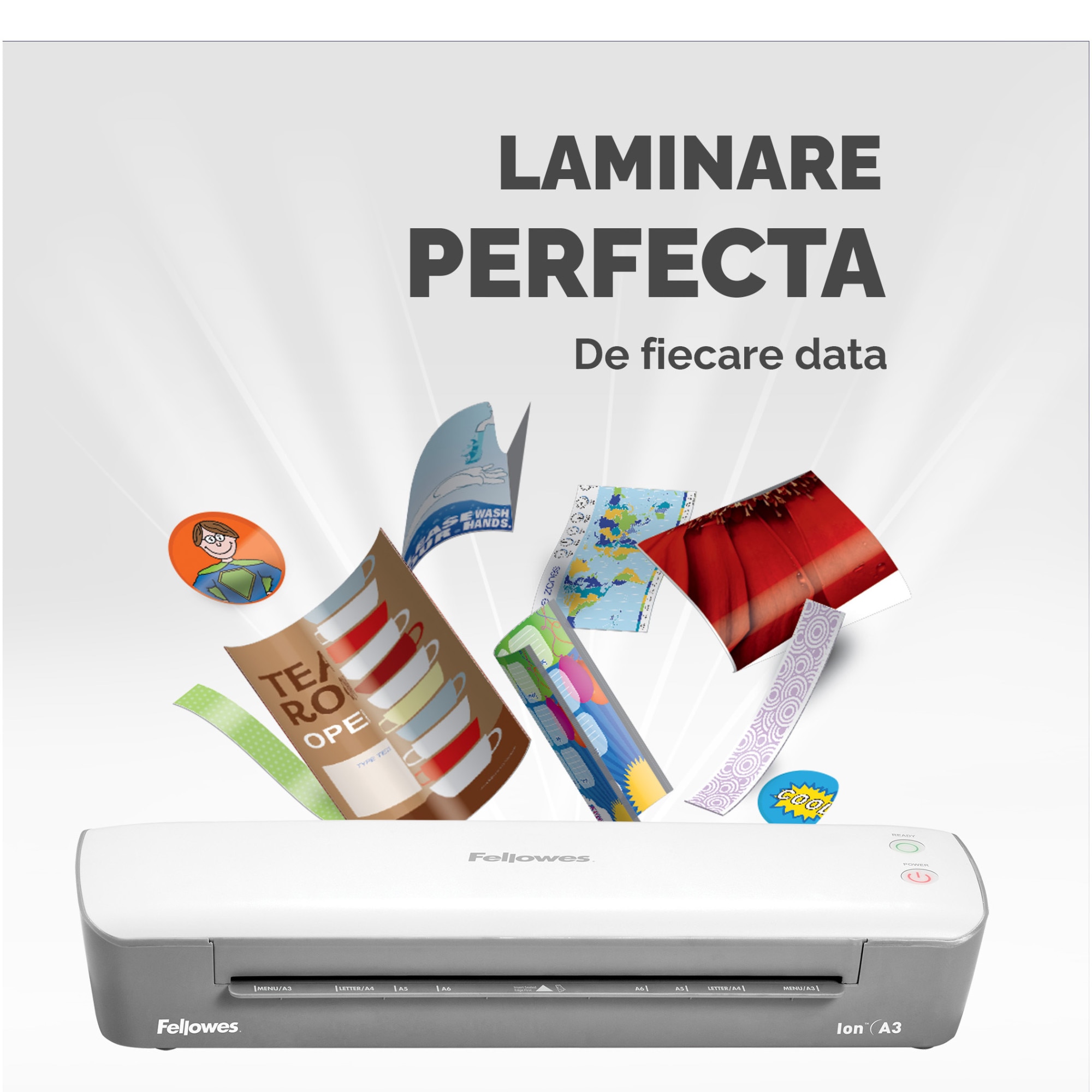 Laminator Fellowes Ion, A3 2 role - eMAG.ro