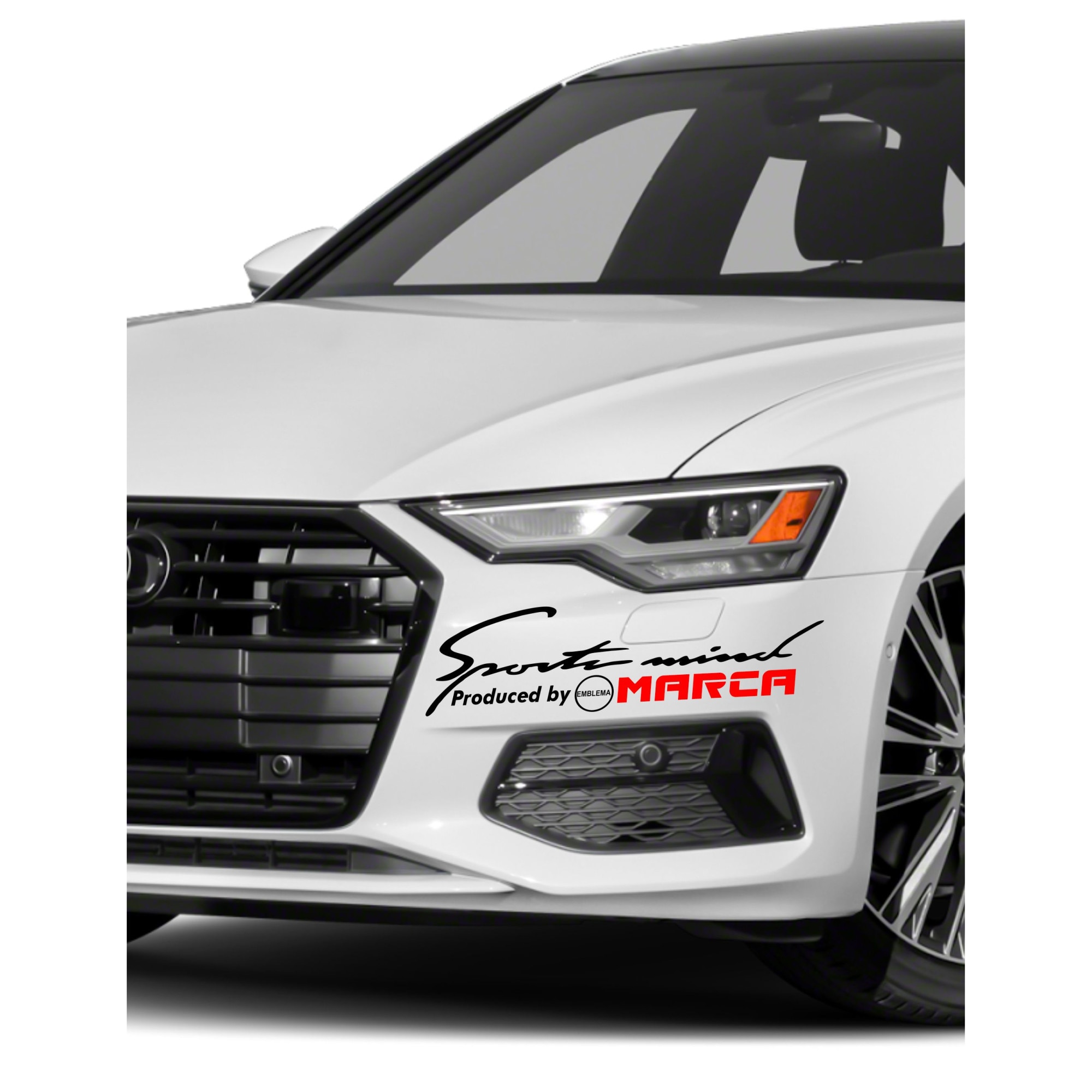 Sticker auto, SportMind - personalizat, negru-rosu, 25 x 7 cm - eMAG.ro
