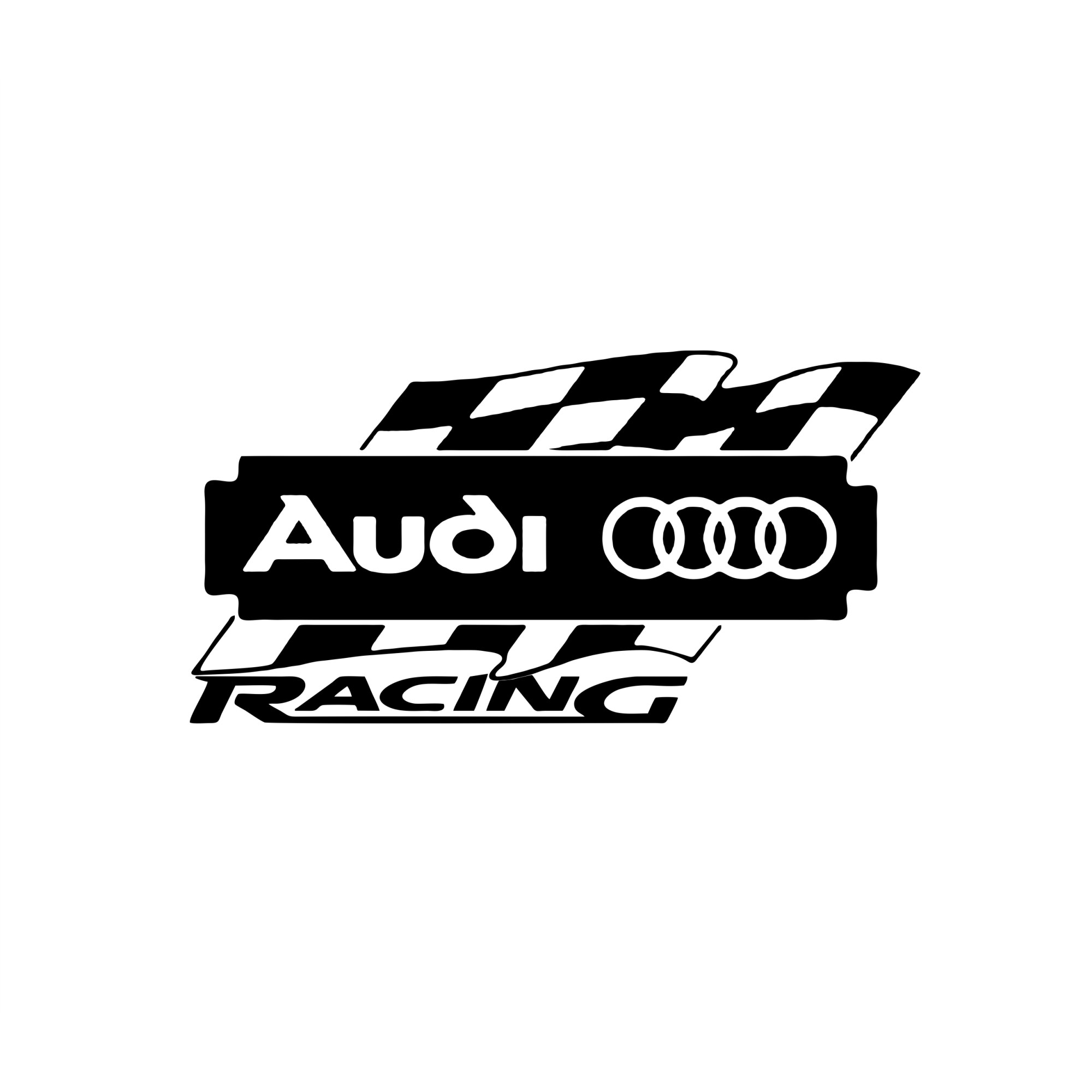 Sticker auto, AUDI racing, negru, 20,7 x 10,5 cm - eMAG.ro