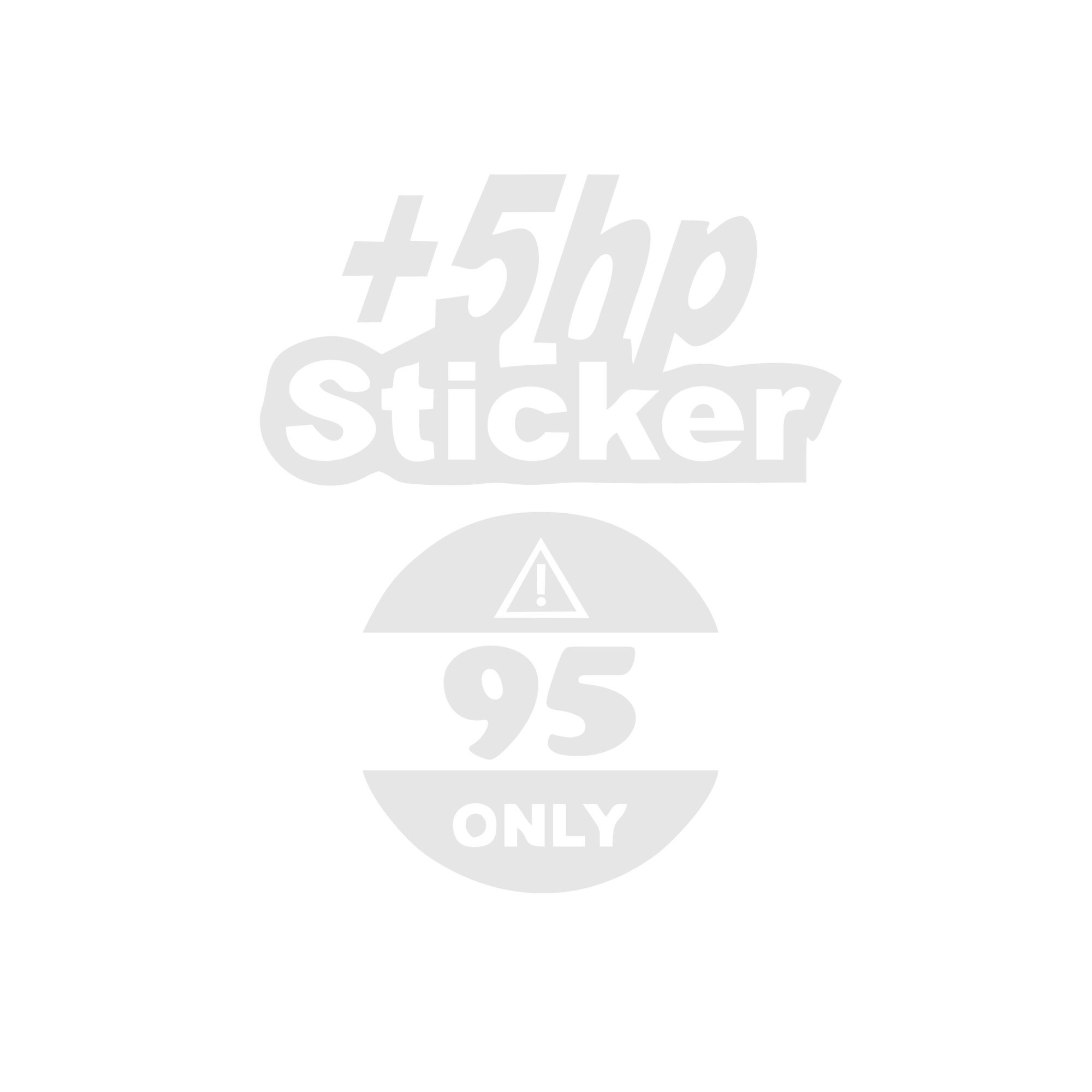 Sticker auto, rezervor 95 - 5HP, set, alb, 10 x 8 - 11 x 6 cm - eMAG.ro