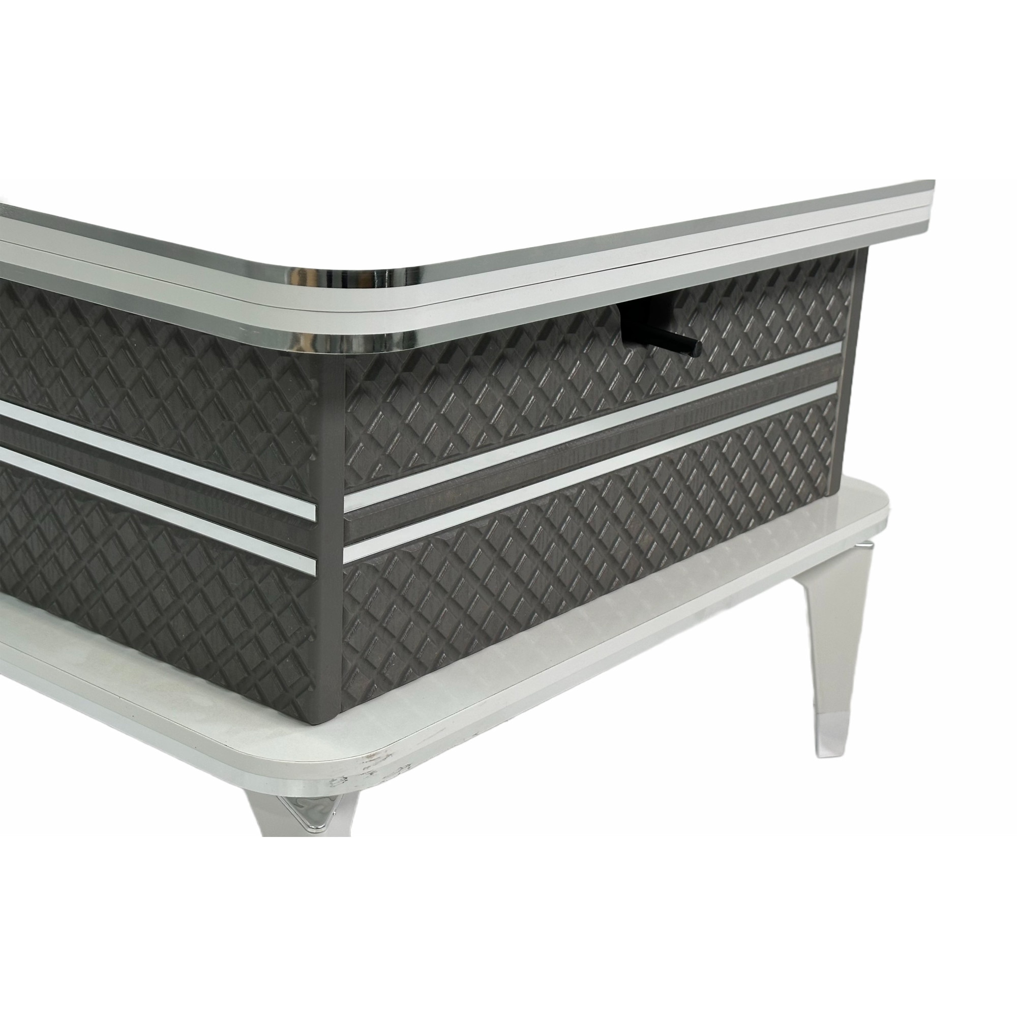 Masa extensibila Transformer, inaltime reglabila, 90 x 60-120cm, Alb si ...