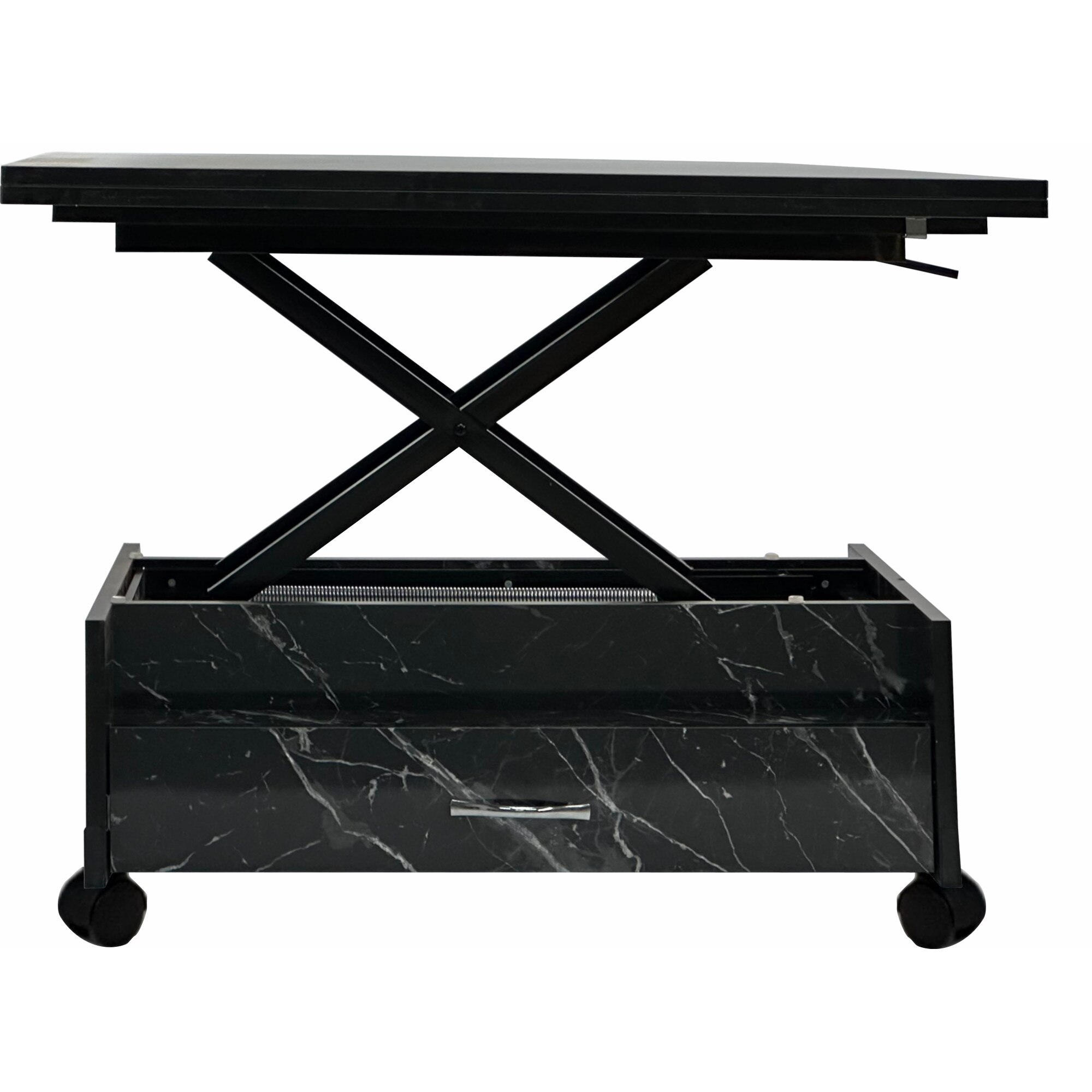 Masa extensibila Transformer 2, inaltime reglabila, 2 sertare, 90 x 60 ...