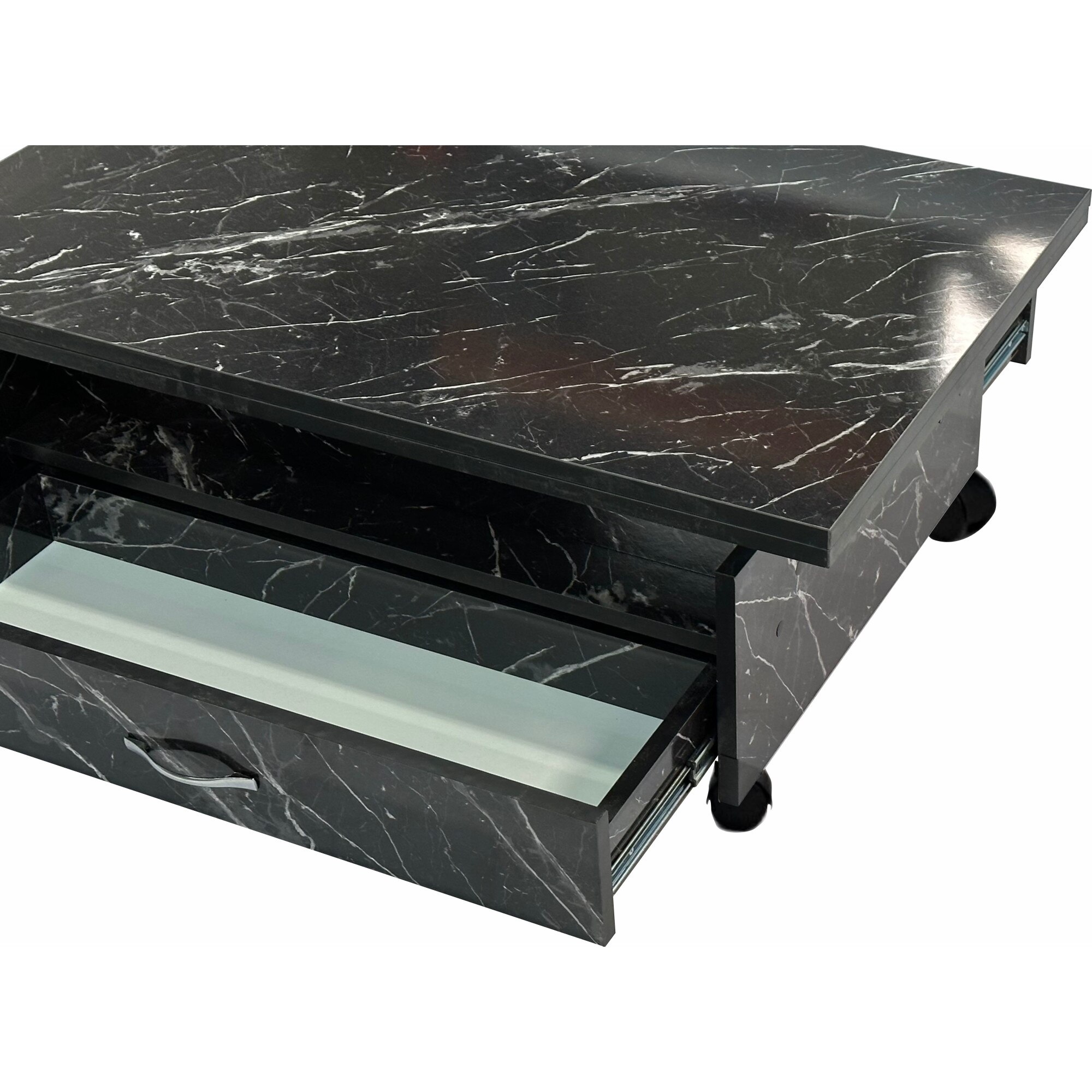 Masa extensibila Transformer 2, inaltime reglabila, 2 sertare, 90 x 60 ...