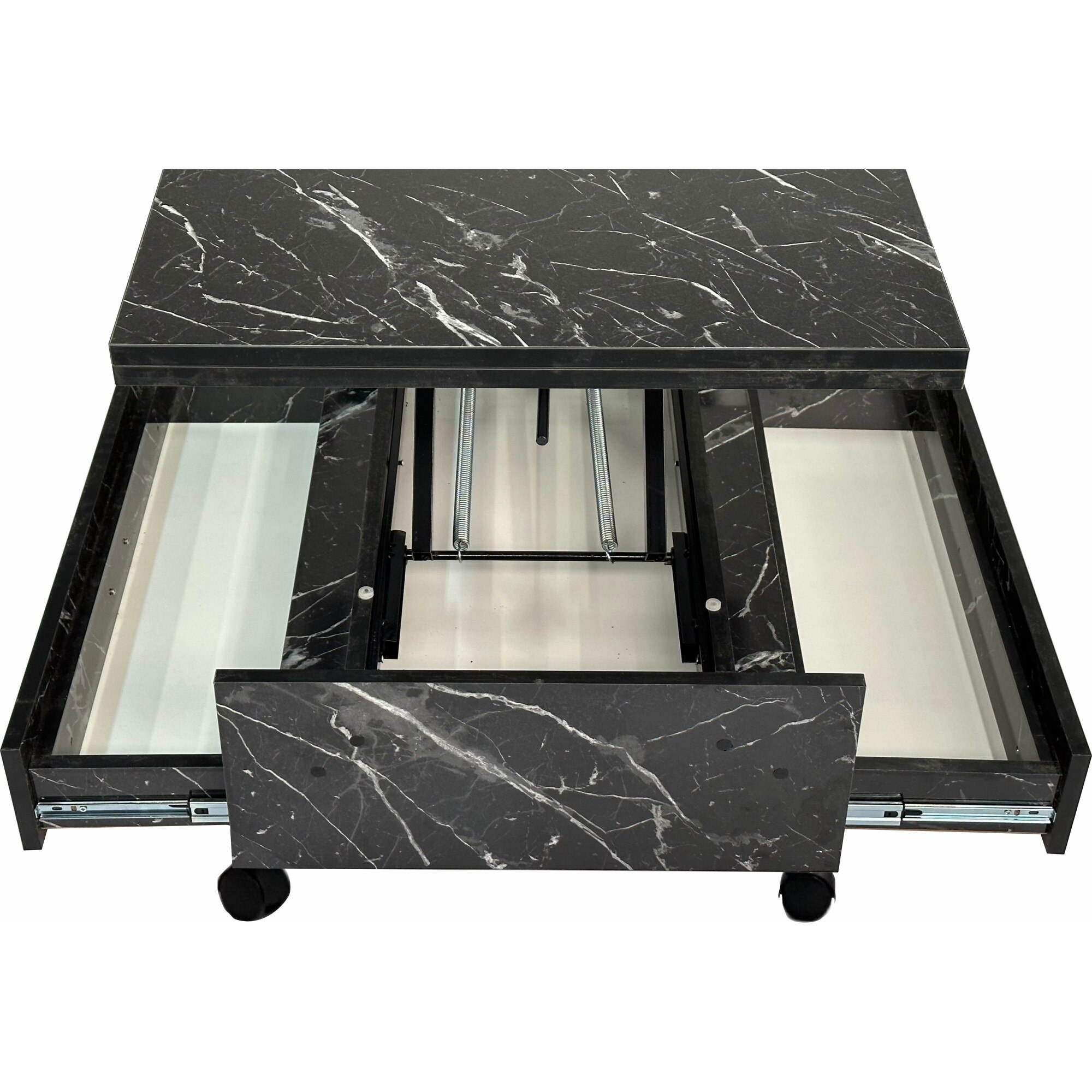 Masa extensibila Transformer 2, inaltime reglabila, 2 sertare, 90 x 60 ...