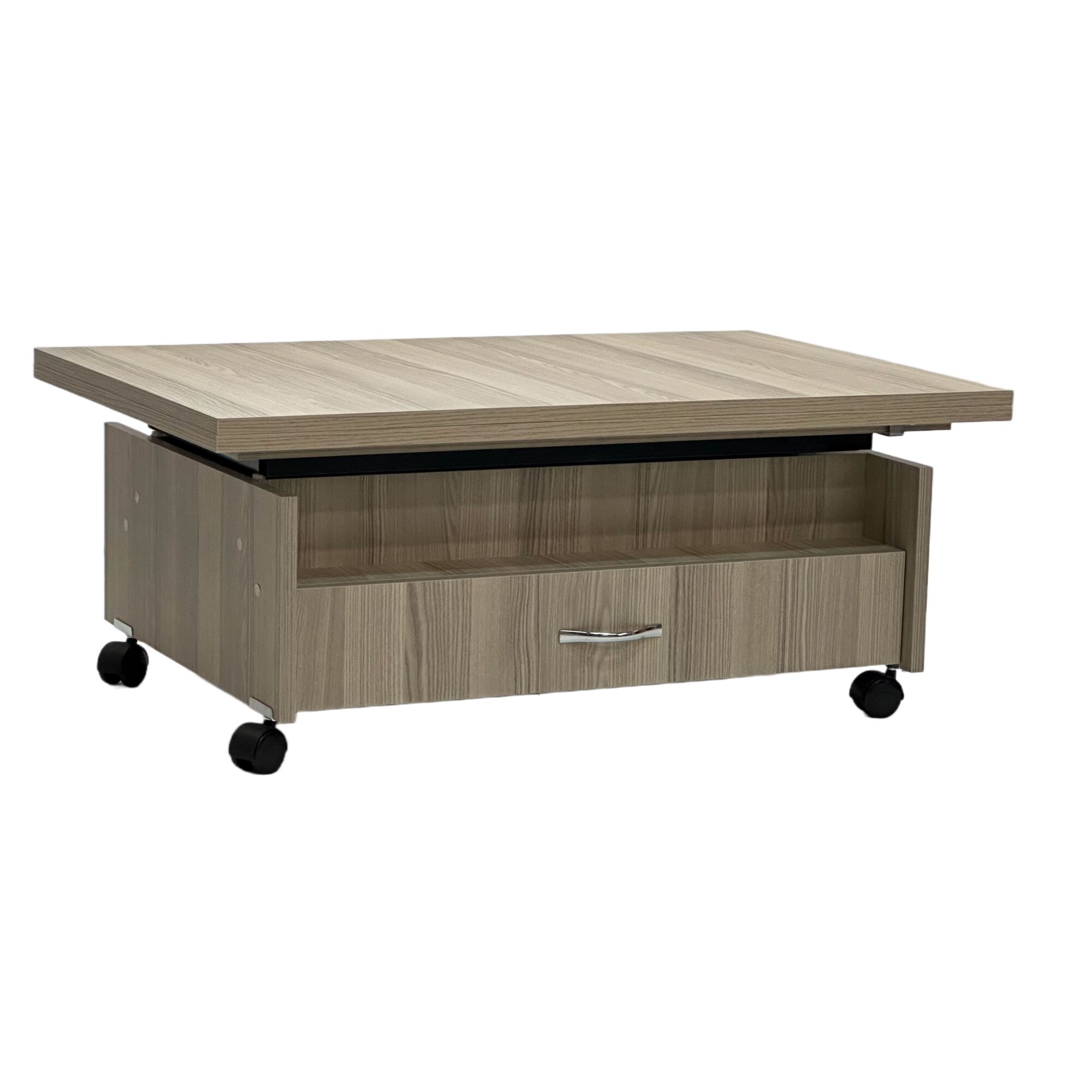 Masa extensibila Transformer 2, inaltime reglabila, 2 sertare, 90 x 60 ...