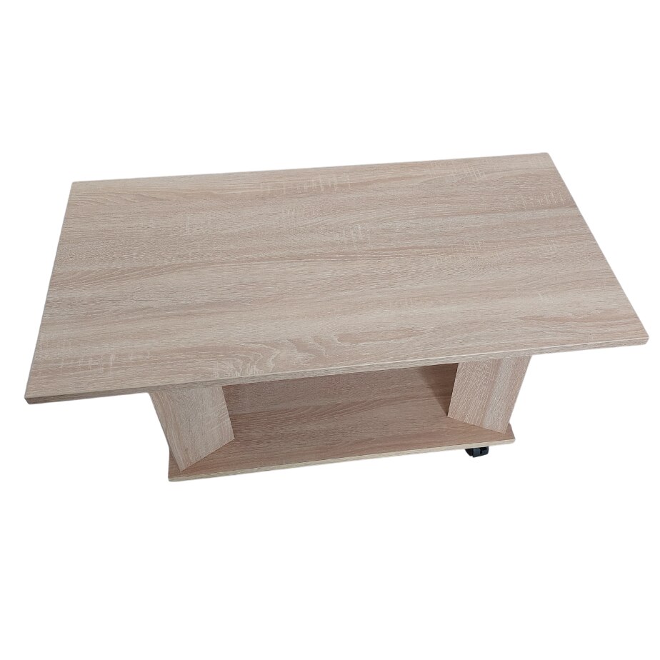 Masuta Cafea cu Rotile Uramag Eco-M2, 93 x 50 x 45cm, PAL 18mm, Stejar ...