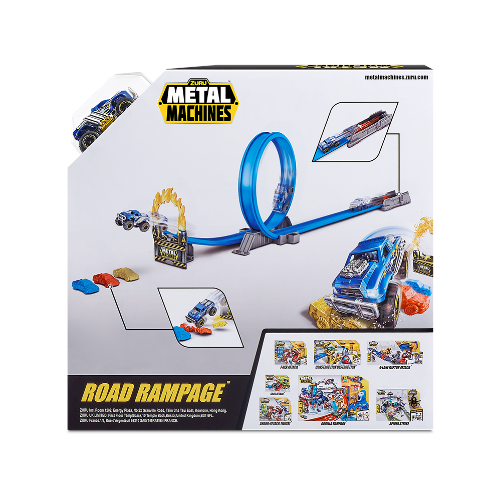 Set de joaca Metal Machines - Road Rampage, cu pista - eMAG.ro