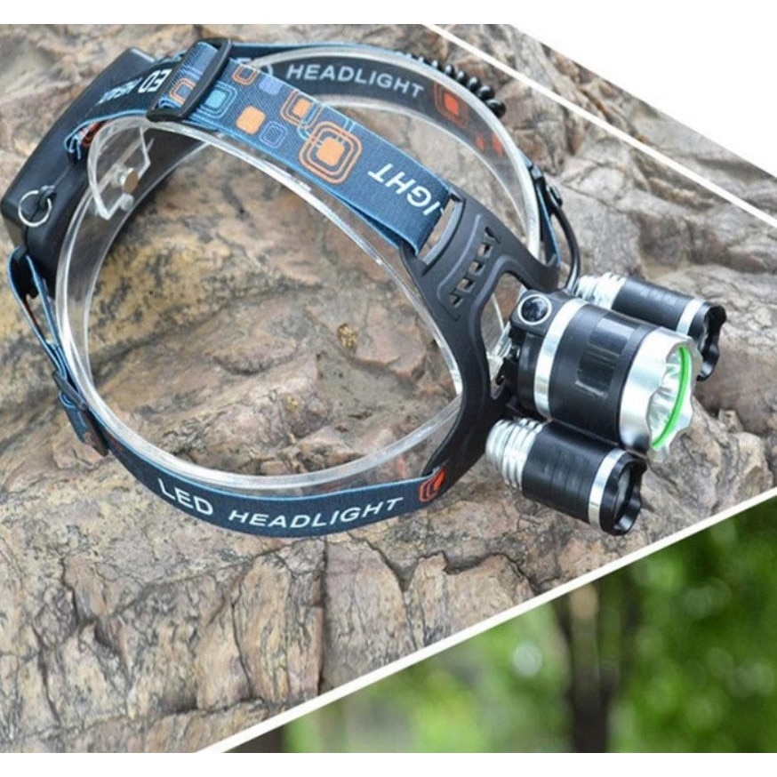 Lanterna Profesionala de cap reglabila cu triplu LED Extrem - eMAG.ro