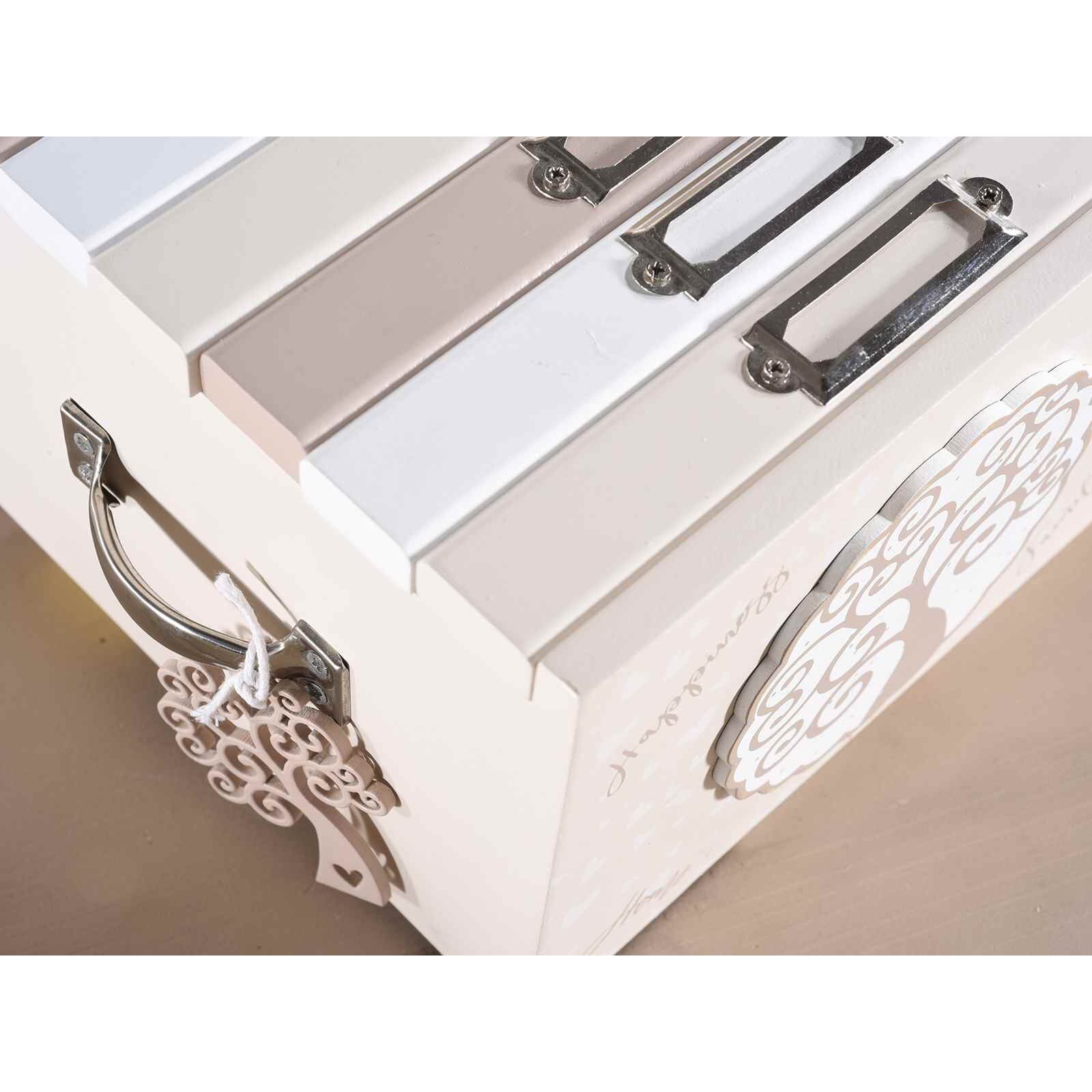 Album foto lemn alb maro 21x17x13 cm - eMAG.ro