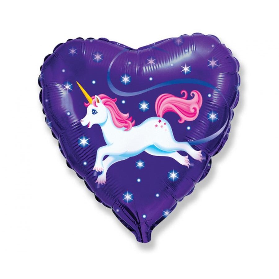 Balon Folie Inima Unicorn, 45 cm, 201655 - eMAG.ro