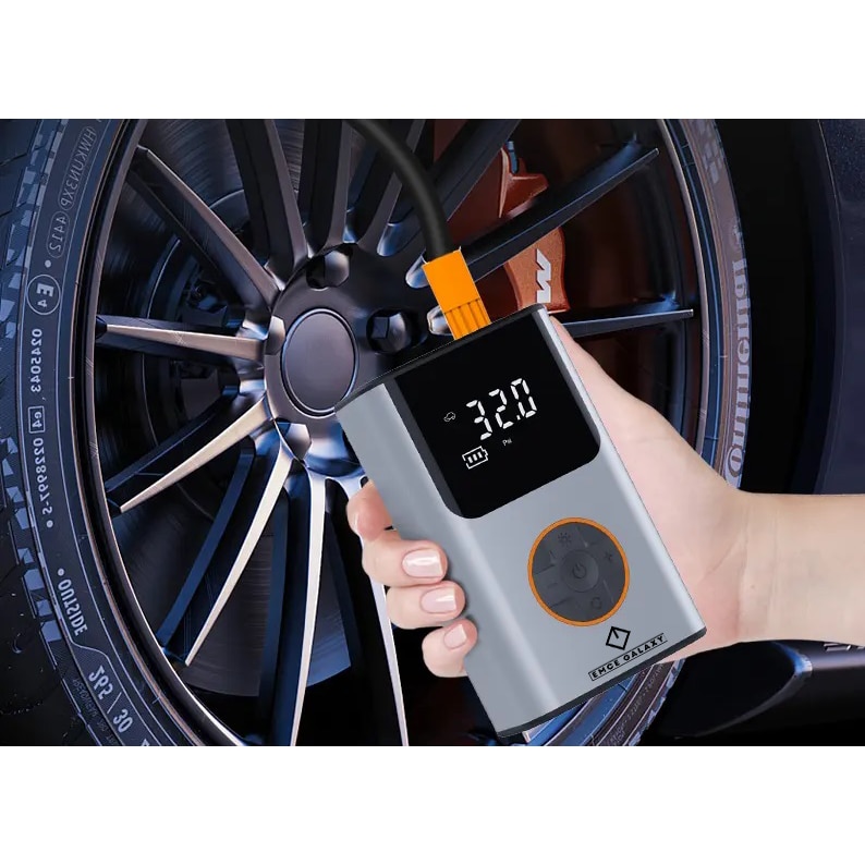 Pompa aer auto electrica wireless smart, Multifunctionala, LCD ...