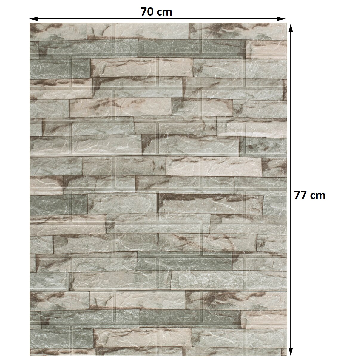 Tapet, Domzpaneli, Polietilena, Model Caramida, 70 x 77 cm, Bej - eMAG.ro