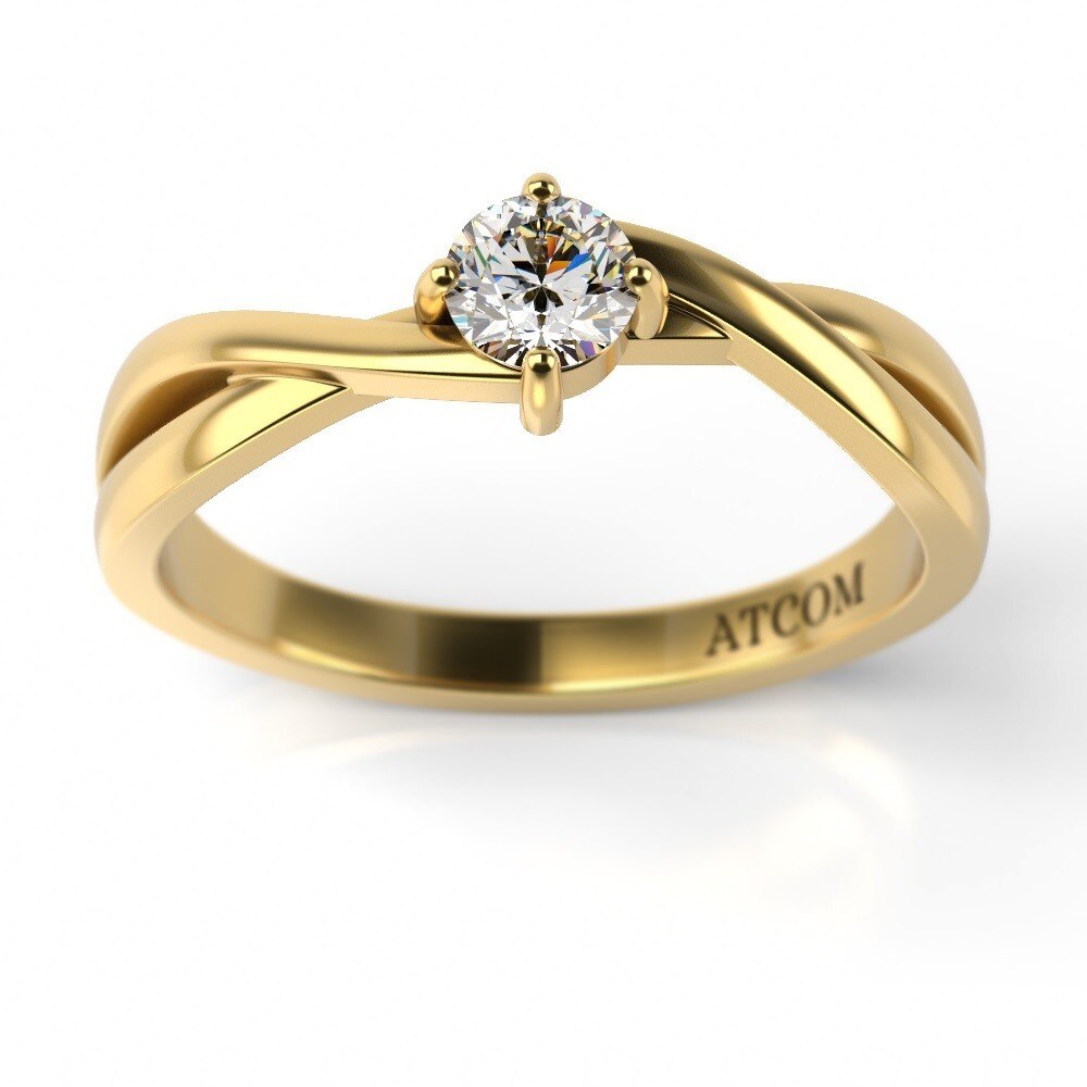 Beket modell sárga arany eljegyzési gyűrű - eMAG.hu