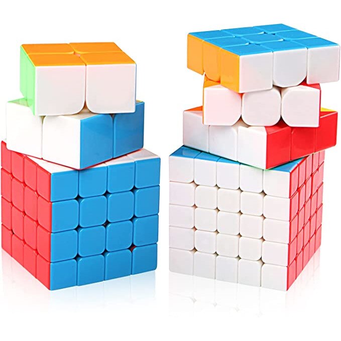 Set 4 Cub rubik Stikereless 2x2 3x3 4x4 5x5 - eMAG.ro