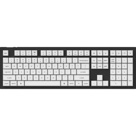 Kit butoane Keychron Double Shot KSA PBT Keycap Black on White Full Set ...